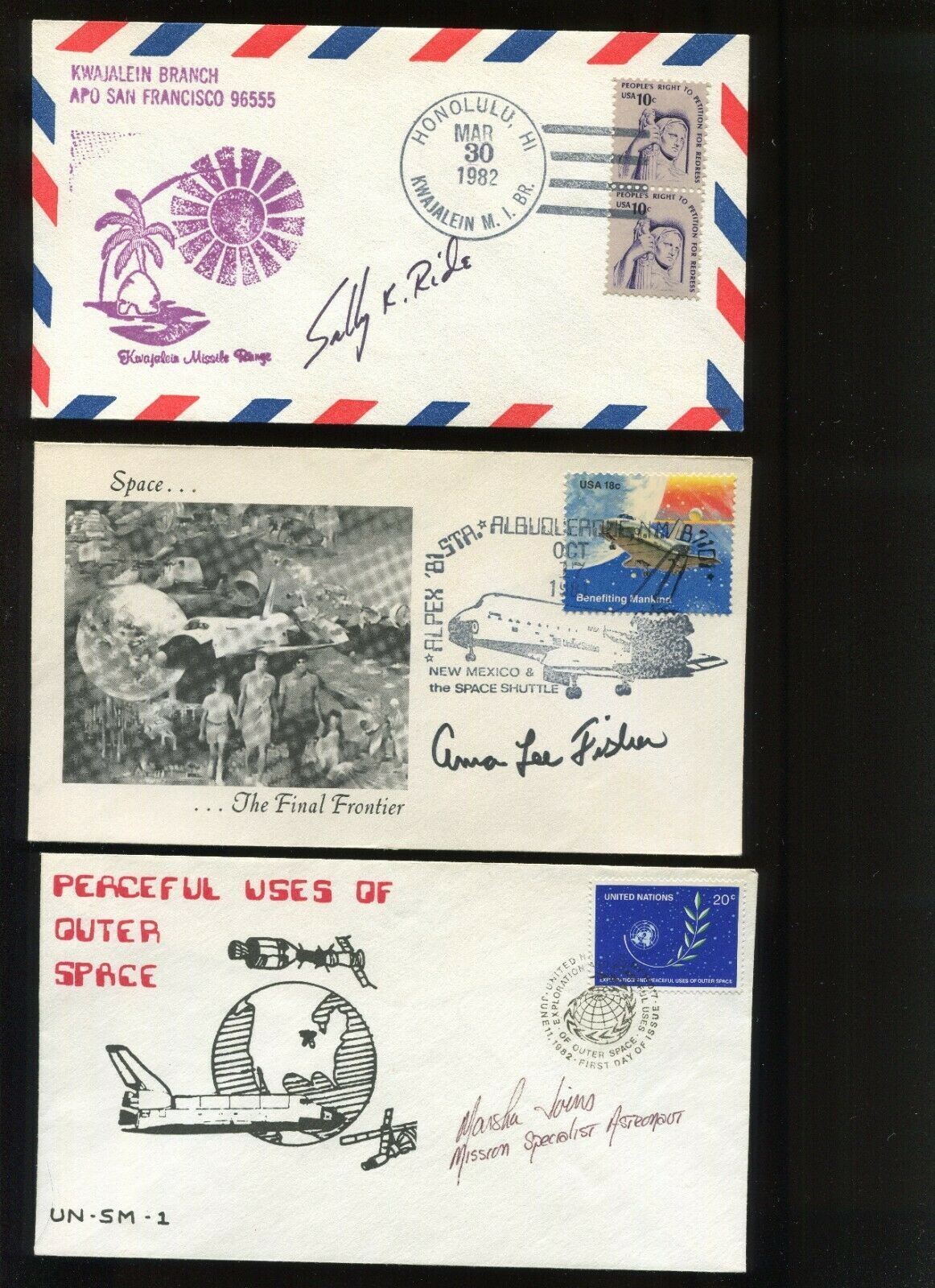 9 Female Astronaut Signed Covers With Better Items (CV 716) Women Nasa ...