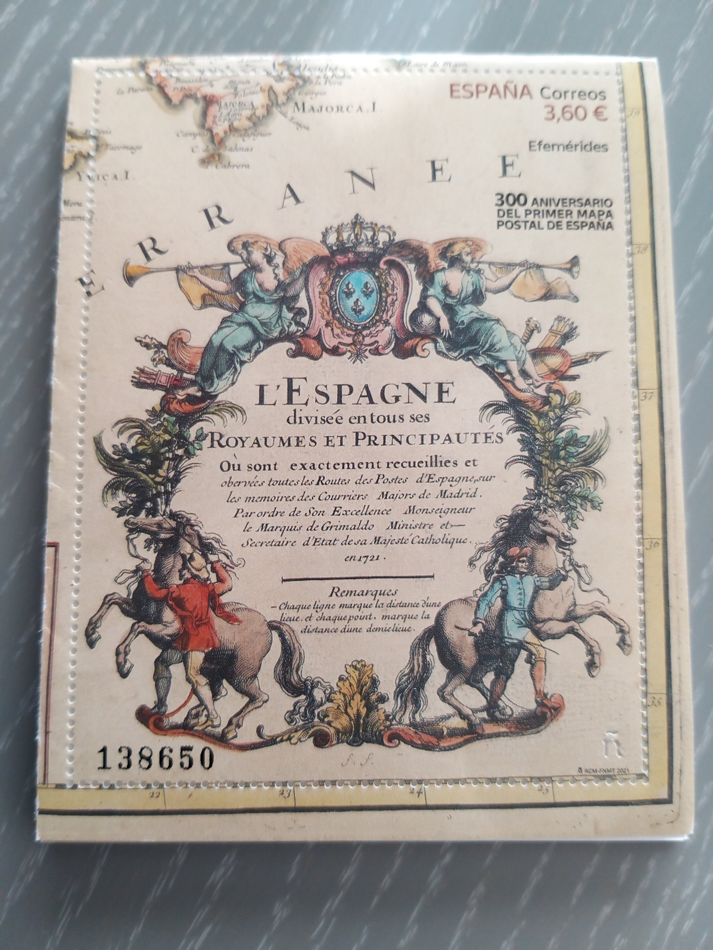 2021 The 300th Anniversary of the First Postal Map of Spain MNH ...