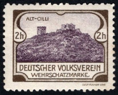 Vintage German Charity Poster Stamp 2 Heller German's People Club ...