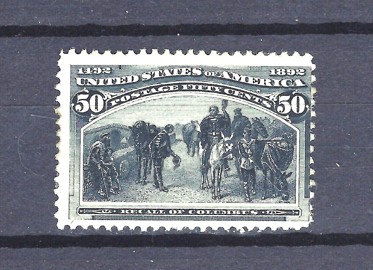 #240 US 50 Cent Slate Blue Columbian-Mint-Vlh-Fine-Vf | United States ...