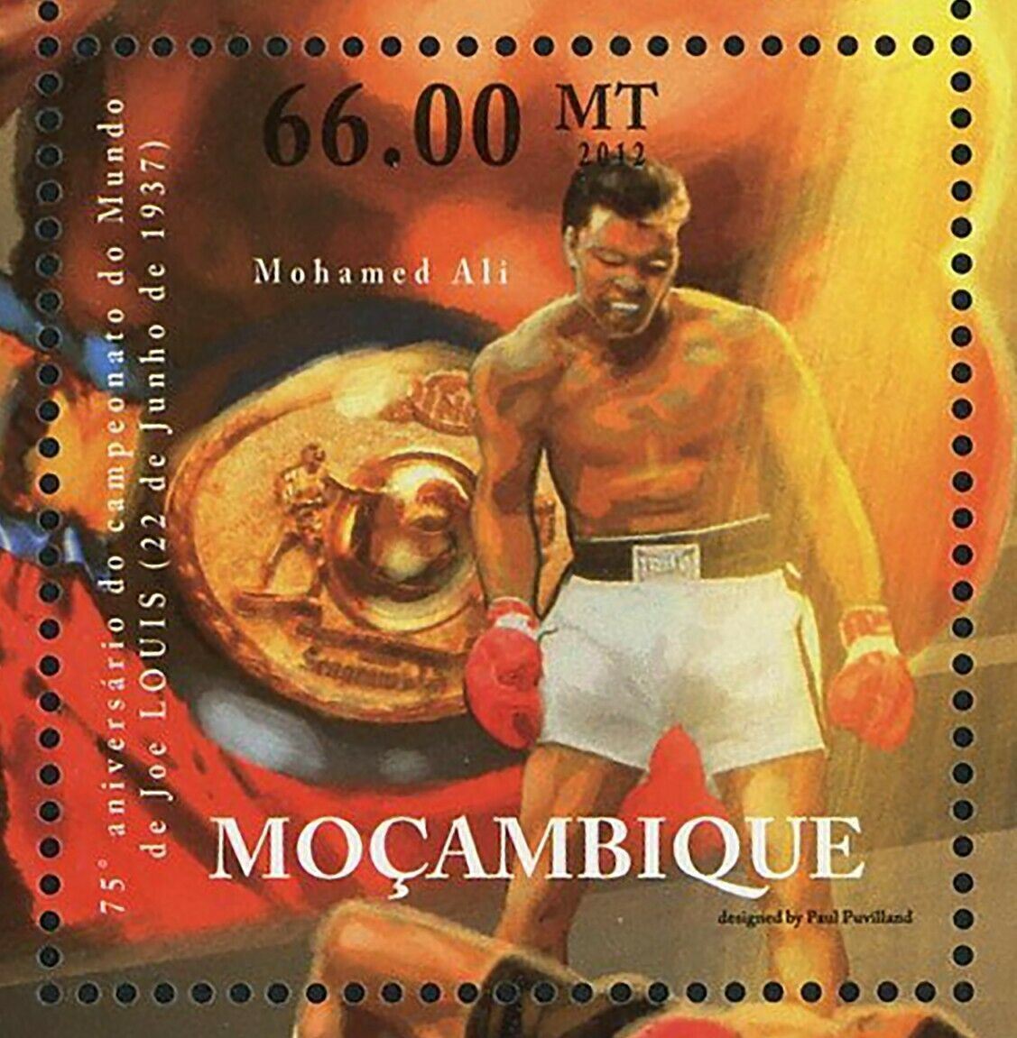 Joe Louis Stamp Boxing Rocky Marciano Myke Tyson Muhammad Ali S/S MNH ...