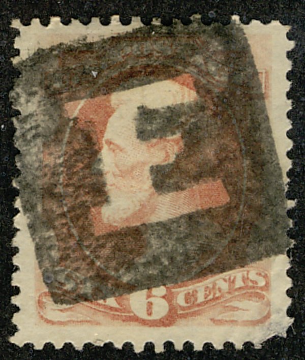 USA #186 SUPERB JUMBO, bold REVERSE "E" fancy cancel, SUPER Retail ...