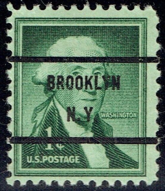 1954 1c Liberty Bureau precancel from BROOKLYN NY (1030-71) Nice denom ...