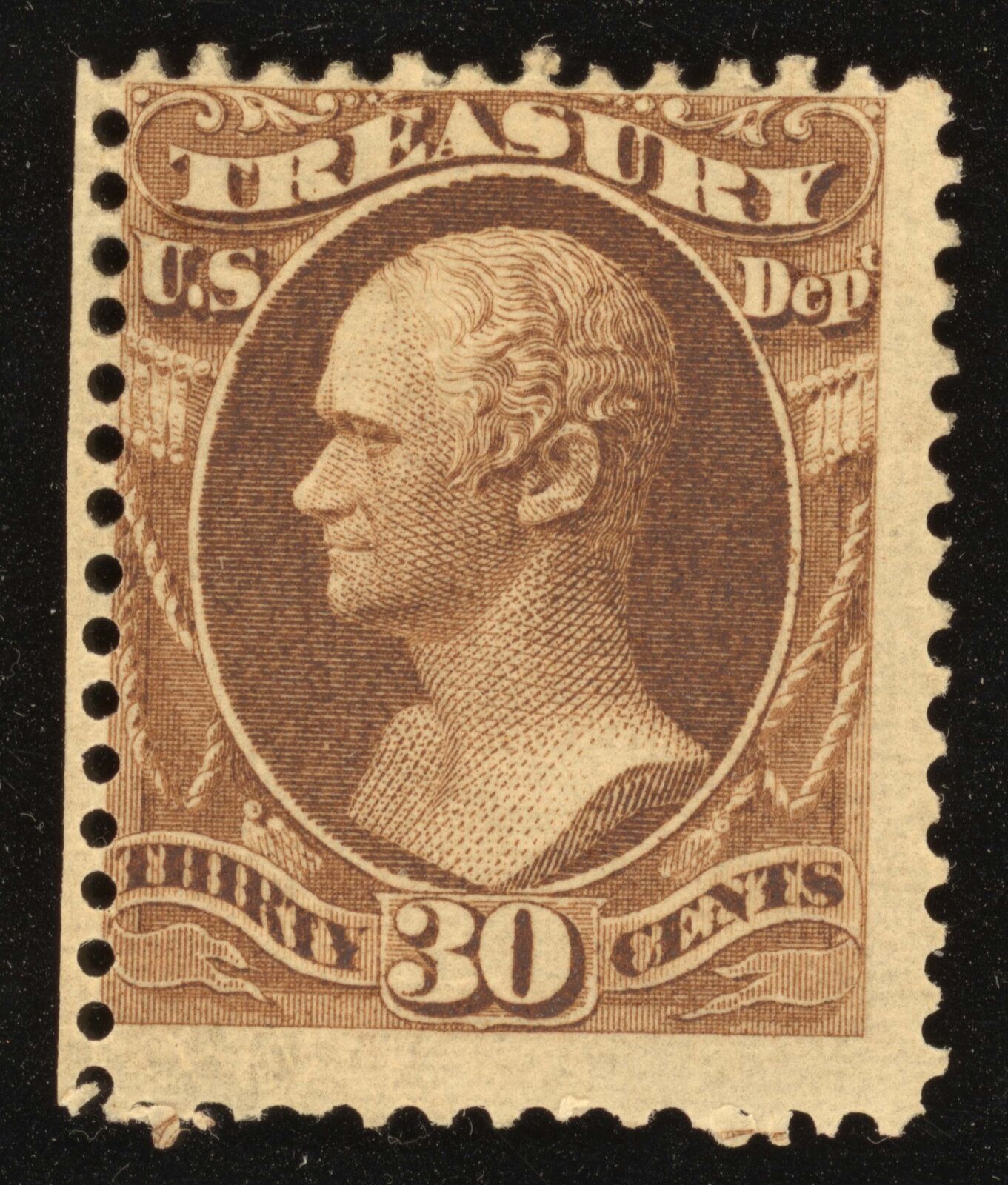 US Scott O81 Mint HR OG 30c brown Treasury Official Lot AOF081 ...