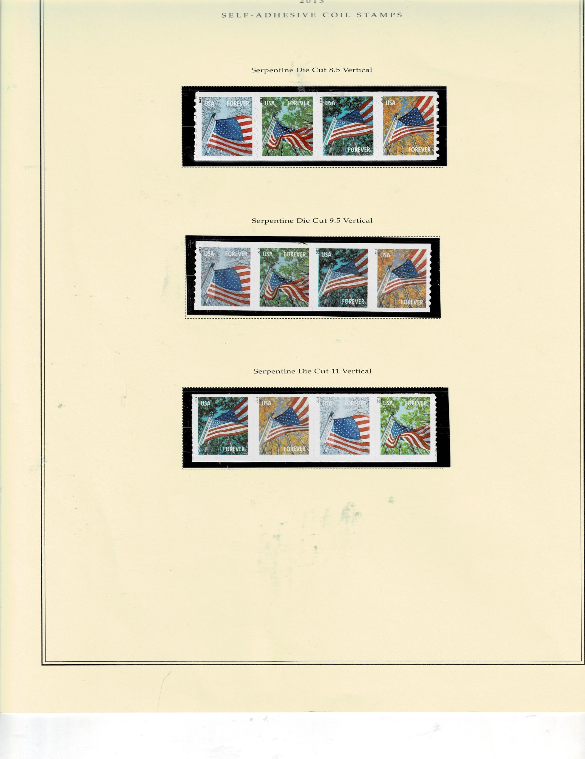 Flag for All Seasons Forever US Postage Coil strips #4766-77 VF MNH ...