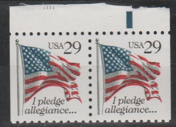 #2593, Pair W/PL#1111 on Tab, " Flag " MNH* (.29 cent) | United States ...