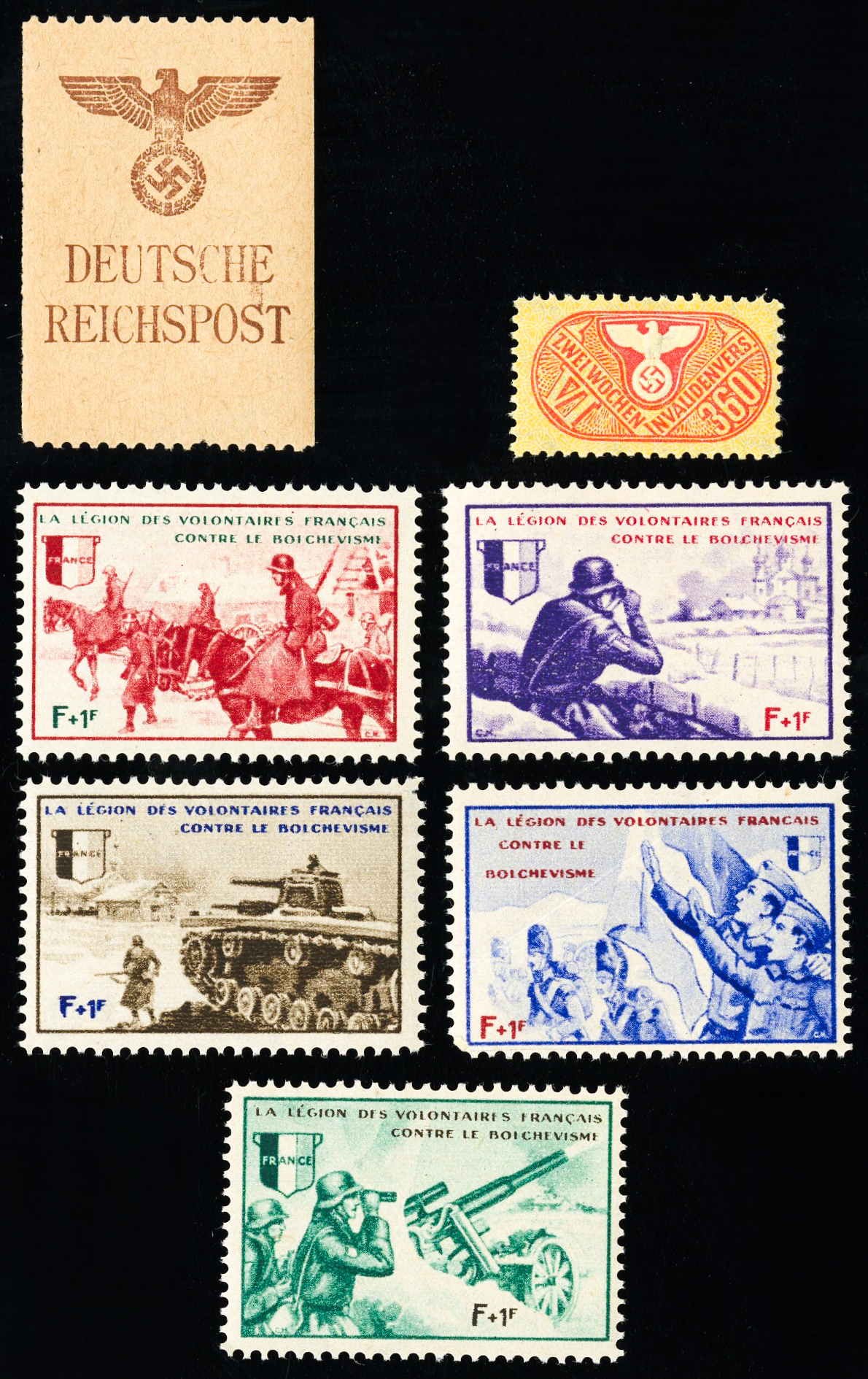 French Alliance Stamps Lot Of 7 WW2 And Propaganda | Europe - France ...