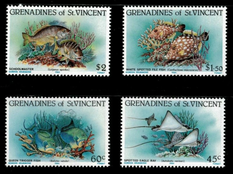 St. Vincent 1984 - Fish, Stingray, Marine Life - Set of 4v - Scott 399 ...