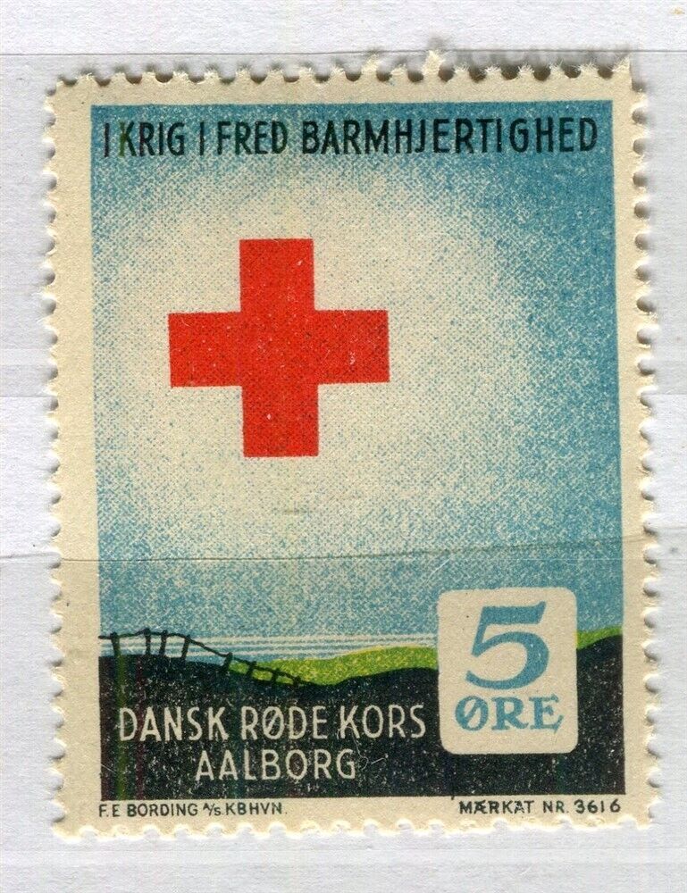 DENMARK Early 1900s RED CROSS Local Cinderella Poster Mint Stamp ...