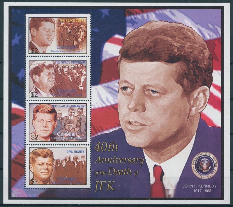 Canouan Stamps 2003 MNH John F Kennedy JFK US Presidents Famous People ...