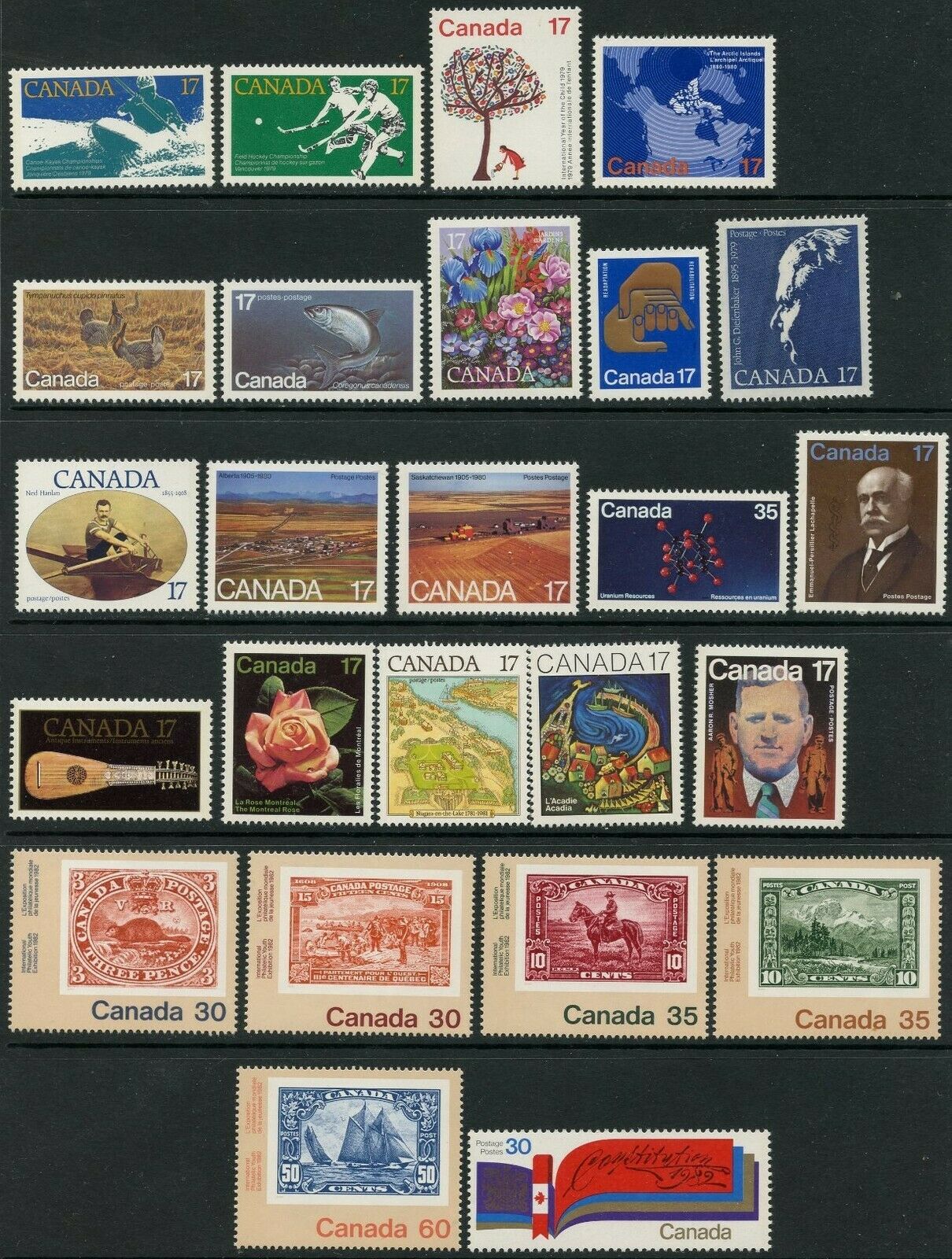 CANADA Sc#833//1214 1979-88 84 Commems in Complete Sets VF OG Mint NH ...