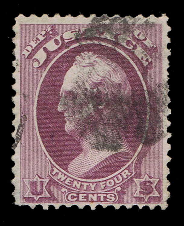 GENUINE SCOTT #O32 POSTALLY USED PSE CERT JUSTICE OFFICIAL SCV $425 ...