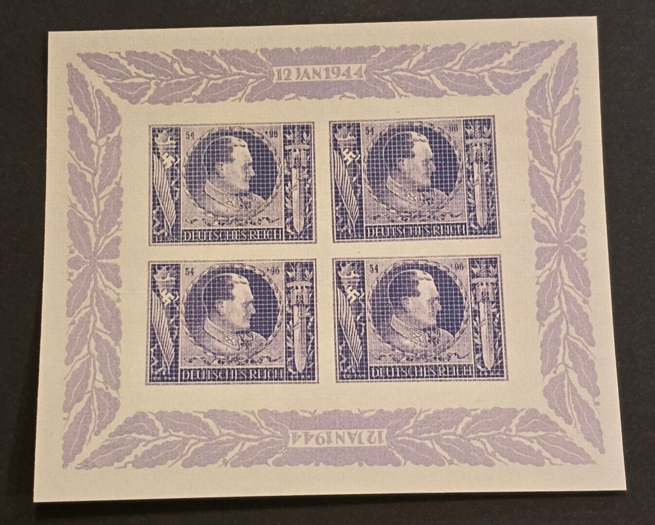 LUFTWAFFE GENERAL - HG German Third Reich NSDAP Souvenir stamp block ...