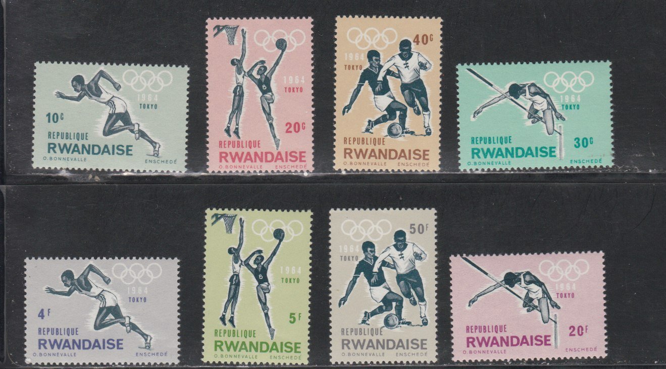 Rwanda # 76-83, Tokyo Summer Olympics, Mint NH, 1/2 Cat | Africa ...