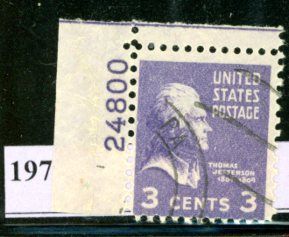 PKStamps - USA - 807 - Used - Plate Number Single #22-197 | United ...