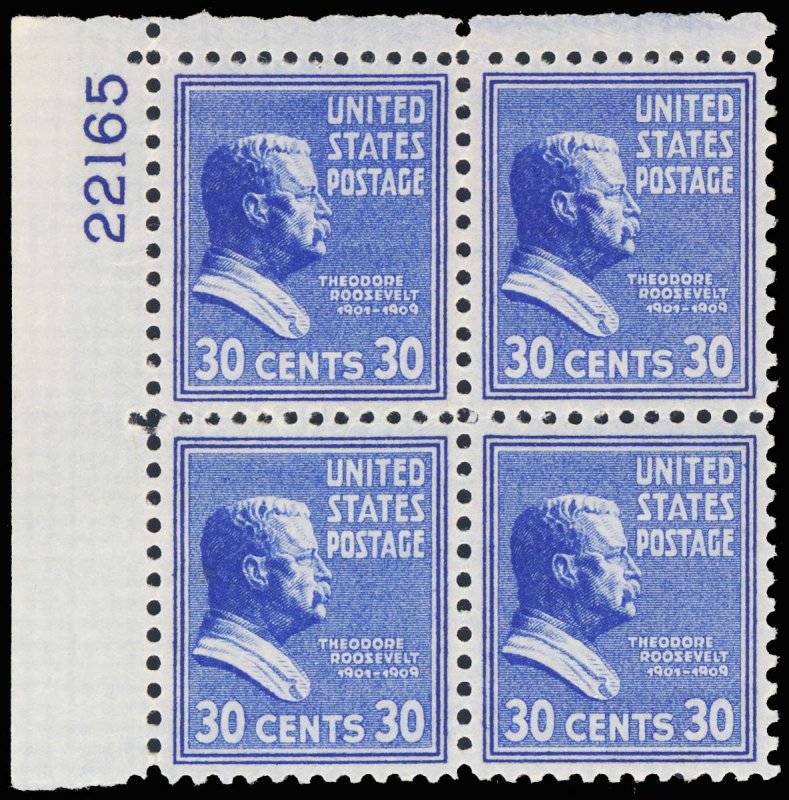 U.S. Plate Blocks 830a Mint (ID # 107822) | United States, General ...