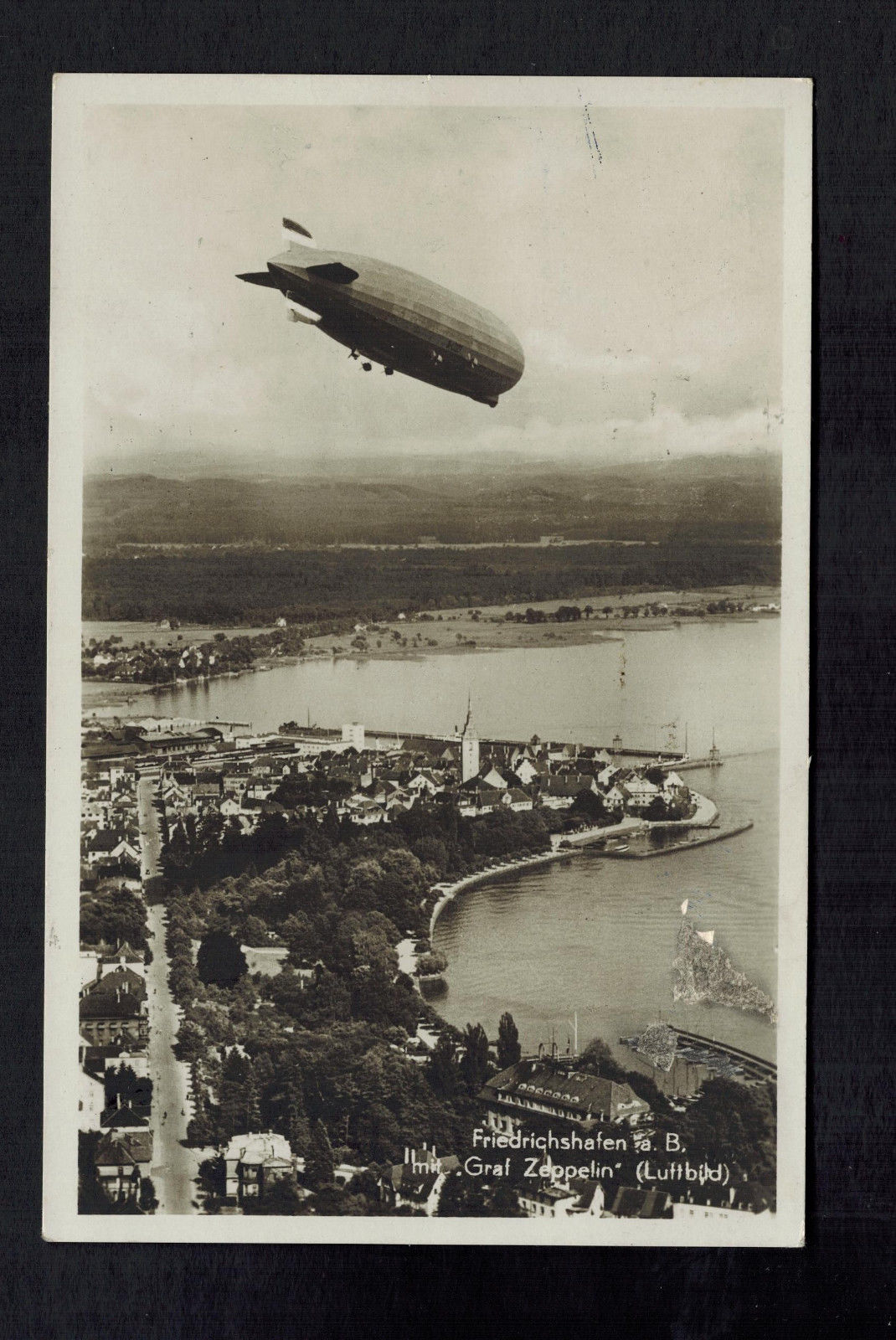 1936 Germany Graf Zeppelin Flying RPPC Postcard Cover LZ 127 ...