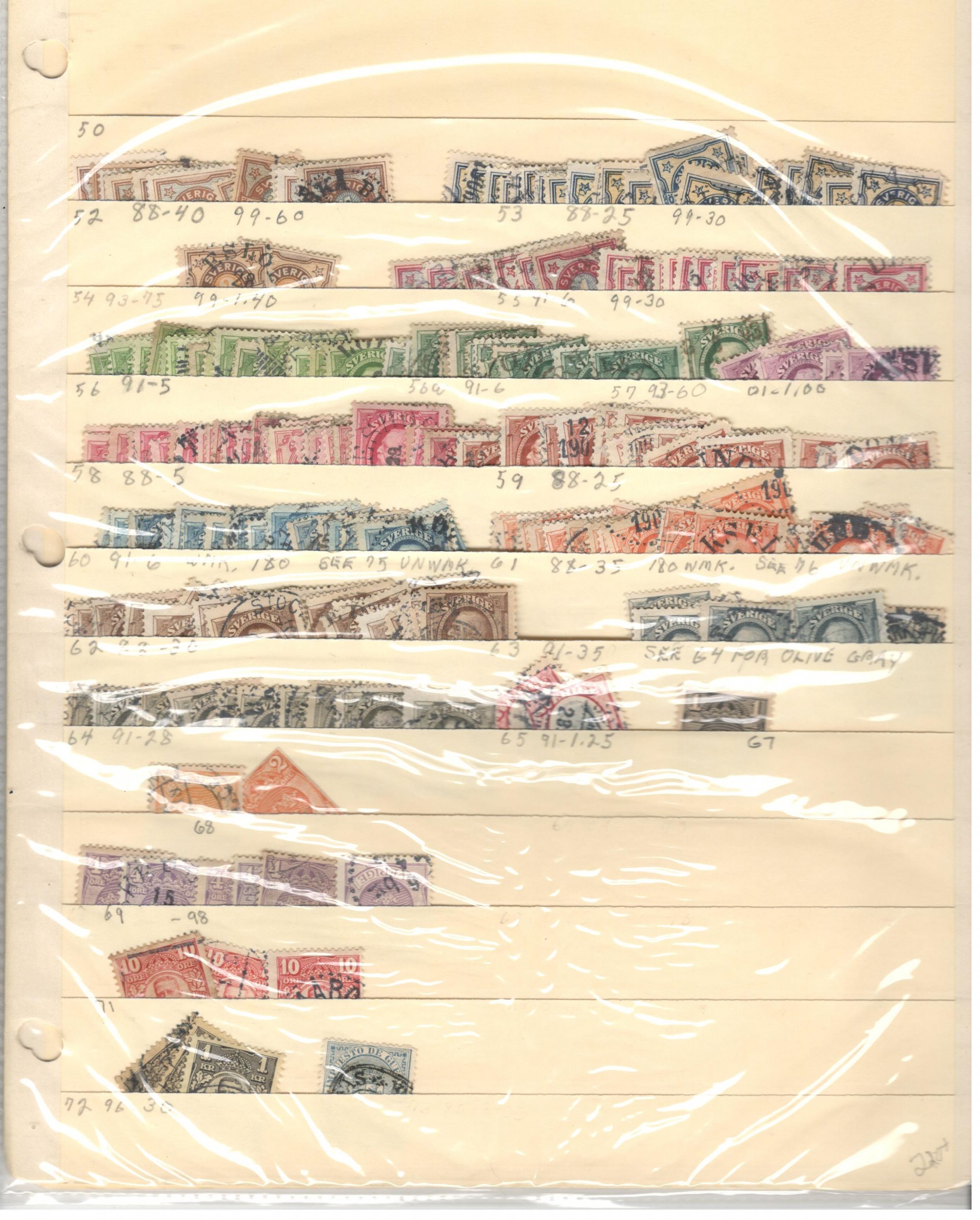 Sweden Collection on Stock Sheet Mint/Used | Europe - Sweden, Stamp ...