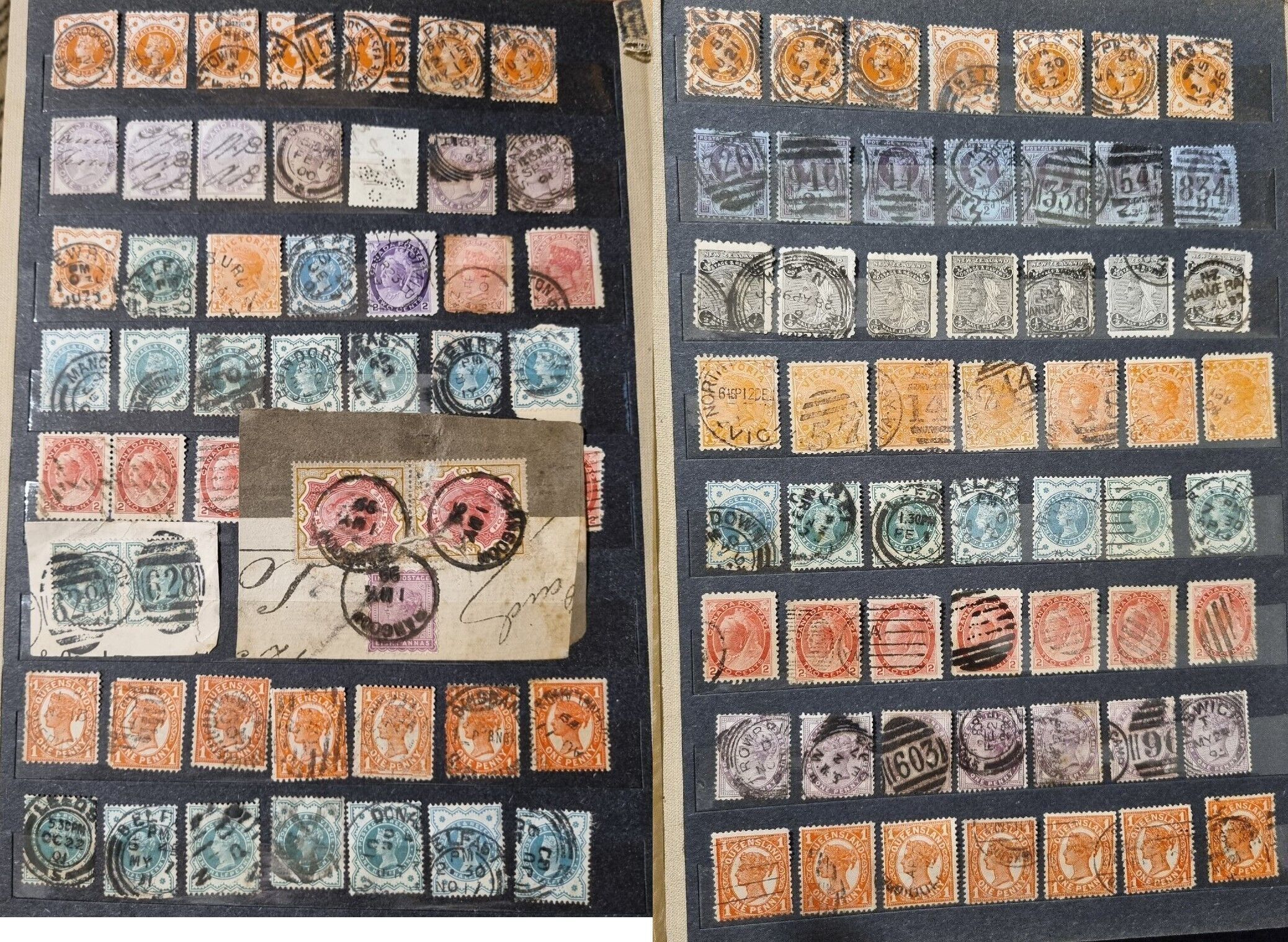 Commonwealth Gb queen victoria big lot of 1800s' stamps. #1503 | Great ...