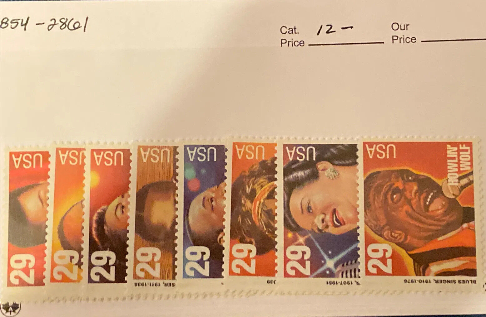 US Stamps-SC# - 2854 - 2861 - Blues Singers- Singles - 29 Cent - MNH ...