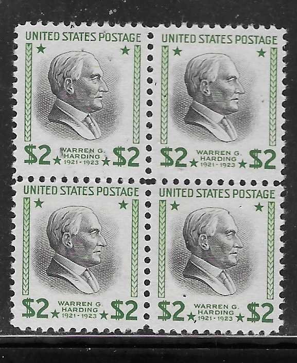 US #833 $2 "Warren G Harding" Block of 4 (MNH) CV $64.00 | United ...