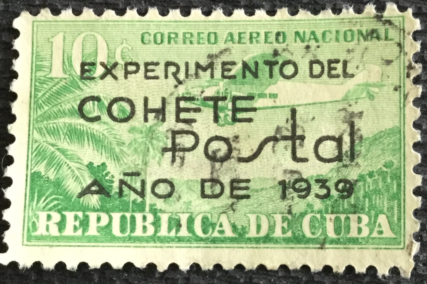 Cuba C31 Used Single Airplane Exp Postal Rocket Flt Overprint SCV $6.50 ...