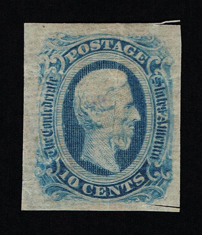 Genuine Confederate CSA Scott #12 Mint NG Blue Die-B Keatinge & Ball ...