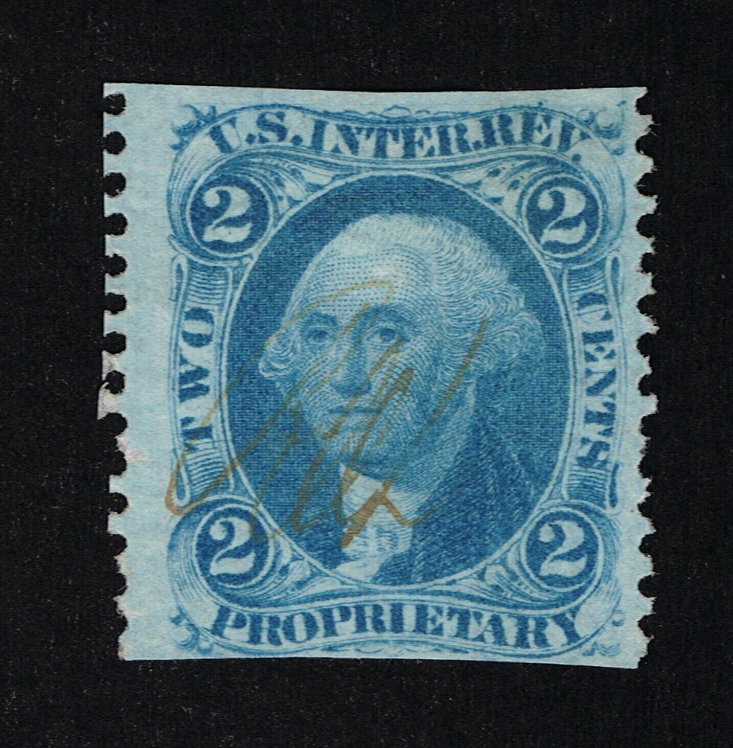 Genuine Scott #R13B F-Vf 1862-71 Blue 1st Issue REV Proprietary Part ...