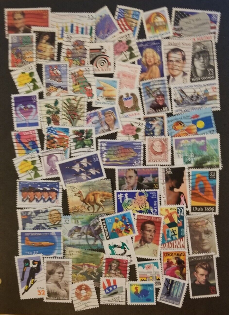 US Modern Postage Stamp Lot Collection ALL DIFFERENT Used T10785 ...