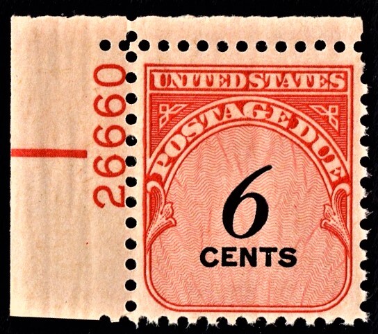 US J94 MNH VF 6 Cent Postage Due | United States, Postage Due Stamp ...