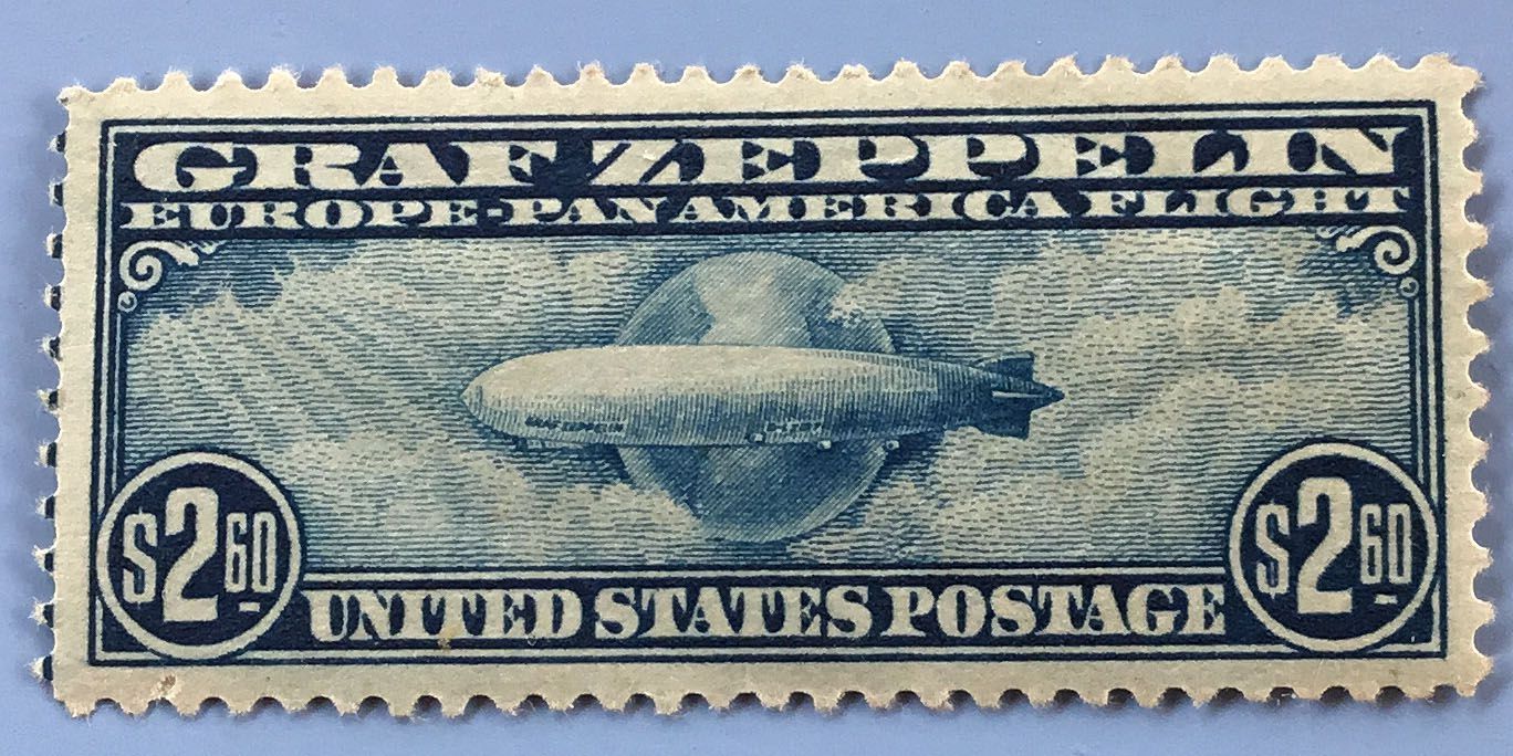 U.S. Scott C15-Zeppelin- M/Very Lt. Hinge Mark..well centered. / JP-31 ...