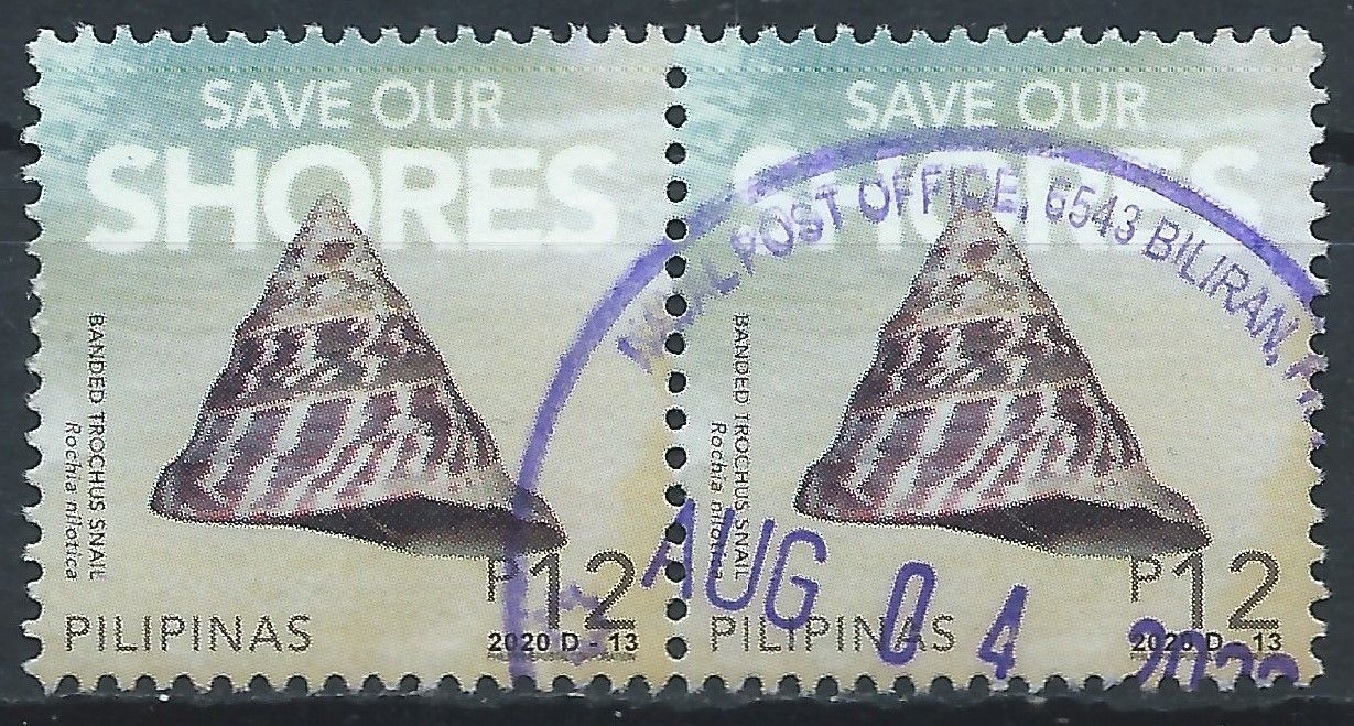 Philippines 2020 - 12p shells pair - used | Asia - Philippines, General ...