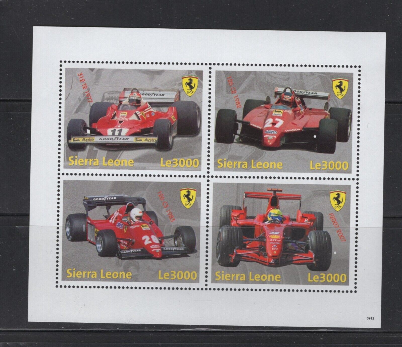 Sierra Leone #2945 (2009 Ferrari Race Car sheet) VFMNH CV $7.50 ...