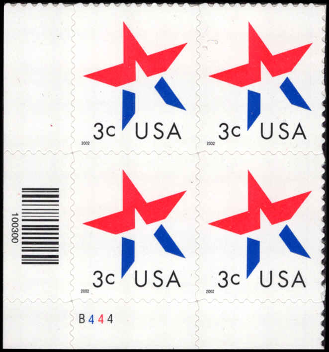 US #3613 Star MNH LL Plate Block #B444 Durland .50¢ | United States ...