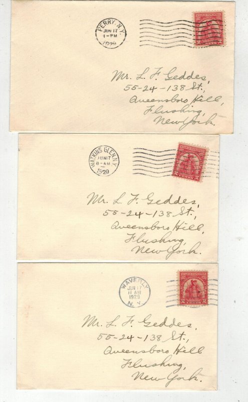 1929 General Sullivan Expedition #657 Complete SET of 15 Cancels ...