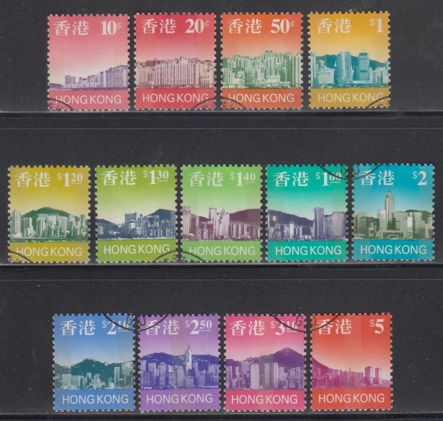 Hong Kong 1997 Skyline Definitive Stamps Low Value Set of 13 Fine Used ...
