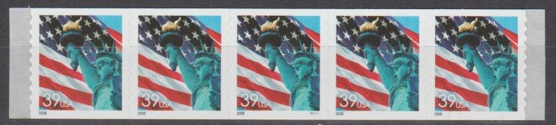 3981, PNC-5, Statue of Liberty & Flag, MNH. PL-P1111. .39 Cent | United ...