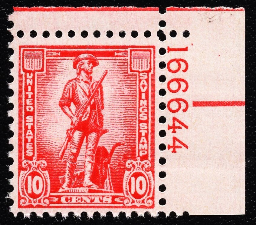 US S1 MNH VF 10 Cent Postal Savings Wet Print | United States, Back of ...
