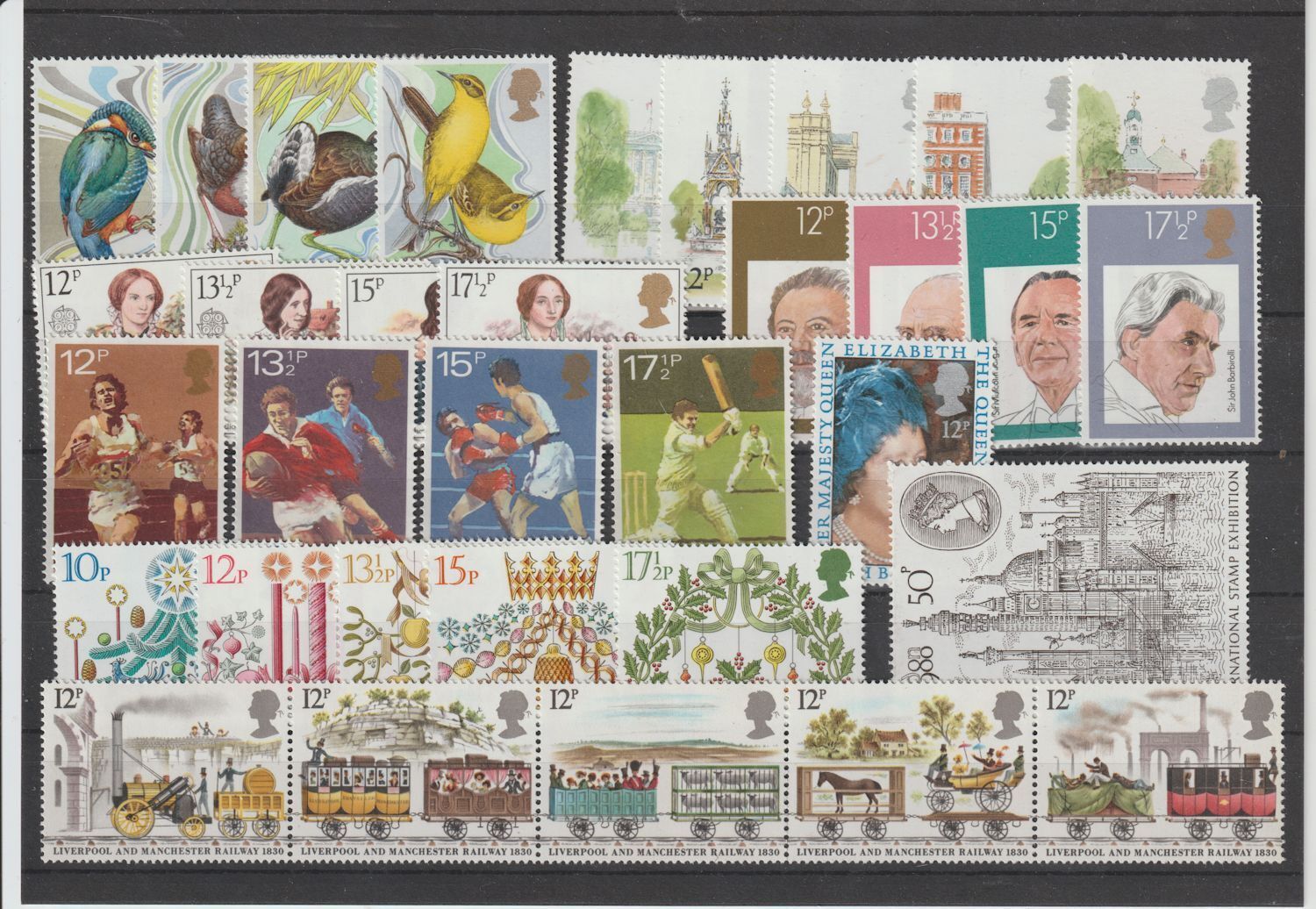 Great Britain 1980 Commemorative Stamp Year Set QE2 VF MNH | Great ...