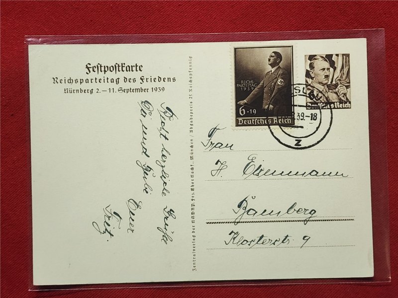 Nazi Germany Propaganda Postcard Reichsparteitag Nurnberg Third Reich ...
