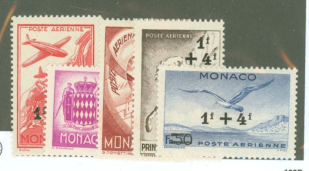 Monaco #CB1-5 Unused Single (Complete Set) | Europe - Monaco, Air Mail ...
