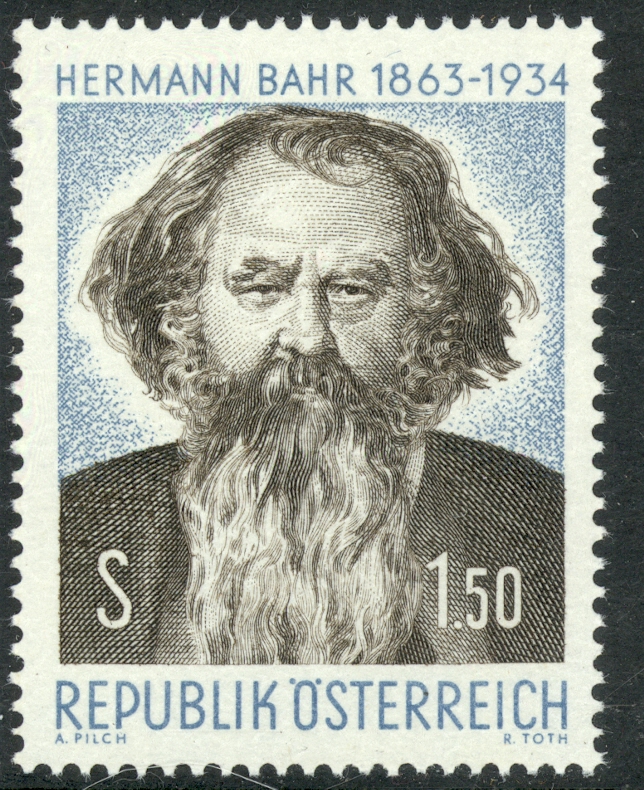 AUSTRIA 1963 HERMANN BAHR Writer Issue Sc 705 MNH / HipStamp