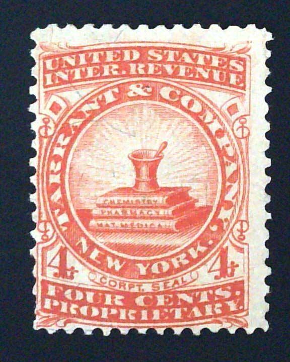 Scott #RS241b - 4c Red - Silk Paper - Tarrant & Company | United States ...