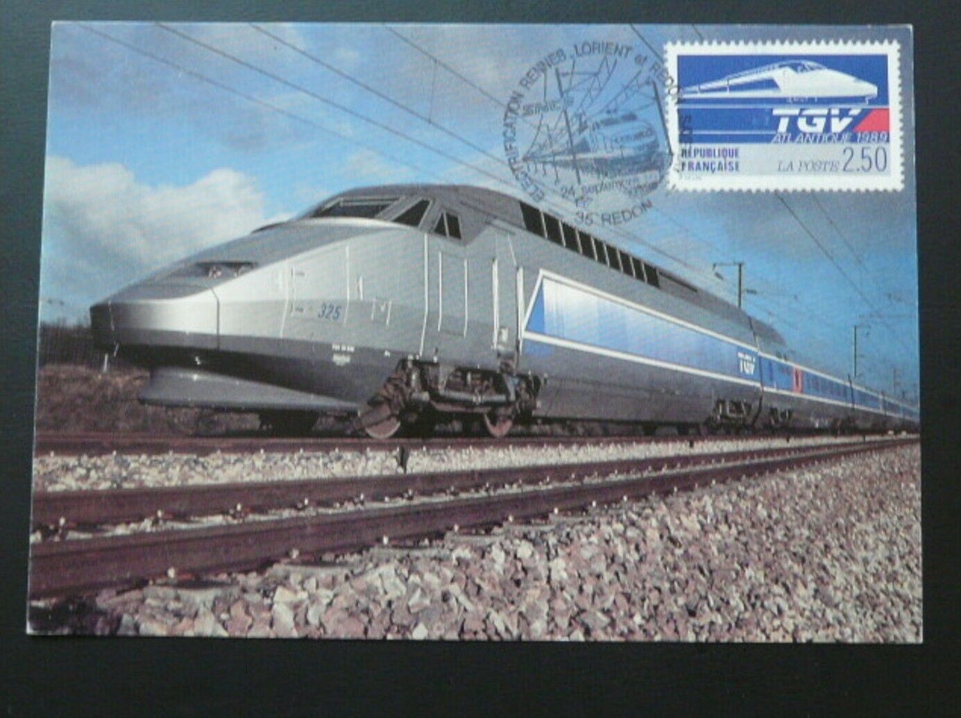 railroads speed train TGV maximum card 1991 | Europe - France ...