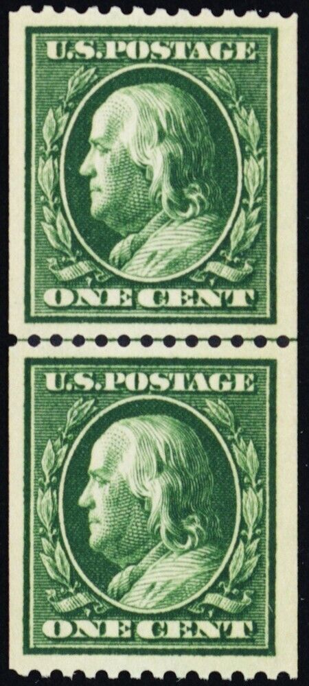 385, Mint XF NH "FAKE" Coil Line Pair - Stuart Katz | United States ...