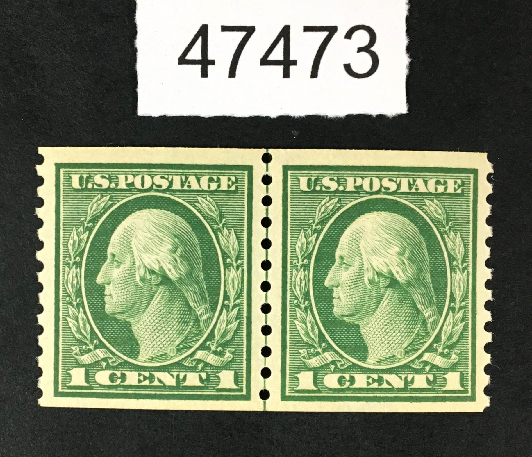 US Stamps # 443 Coil Line Pair Mint OG NH VF $325 LOT #47473 | United ...