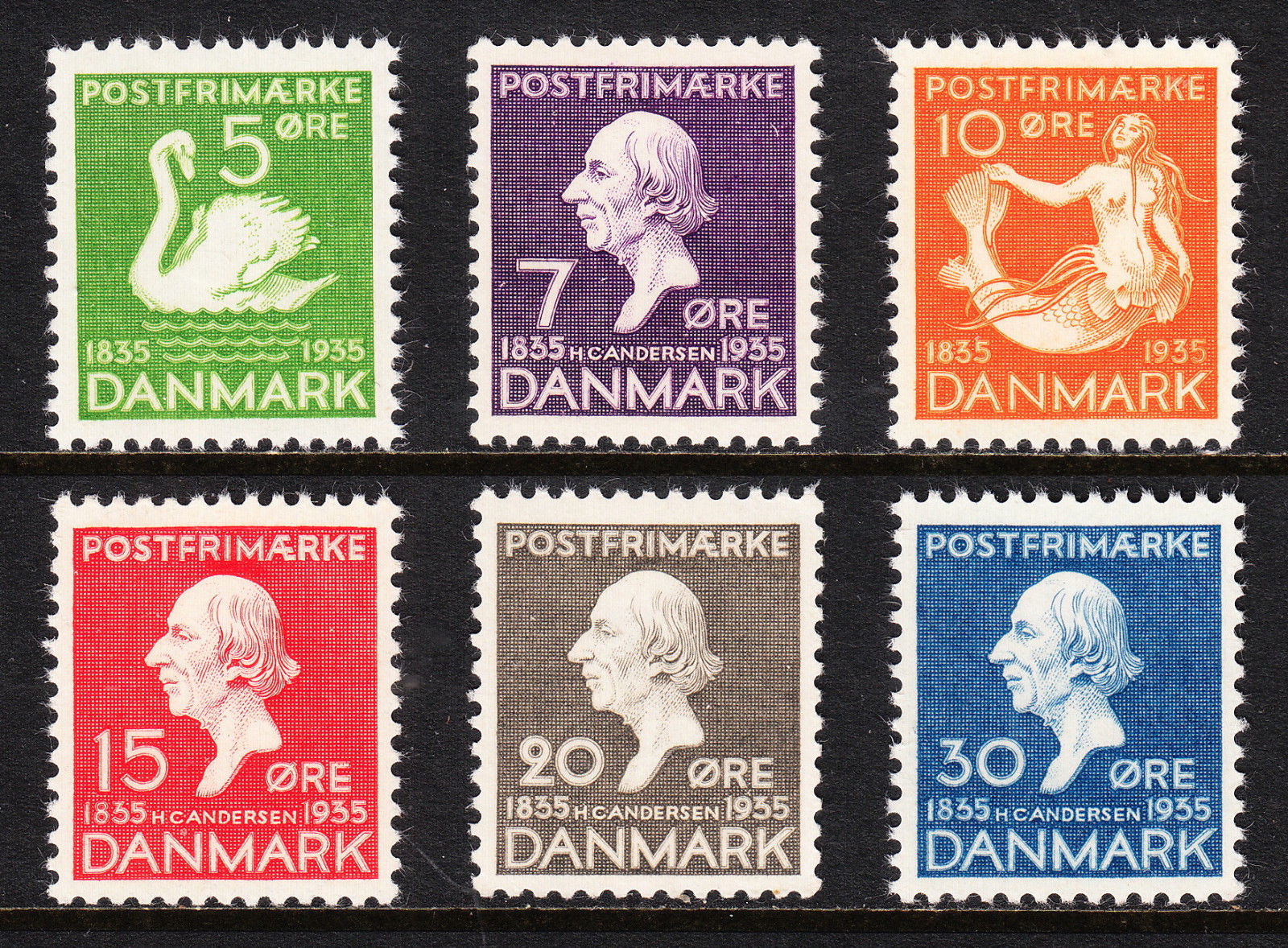 Denmark — Scott 246-251 — Hans Christian Anderson SET — MNH/MLH — SCV ...