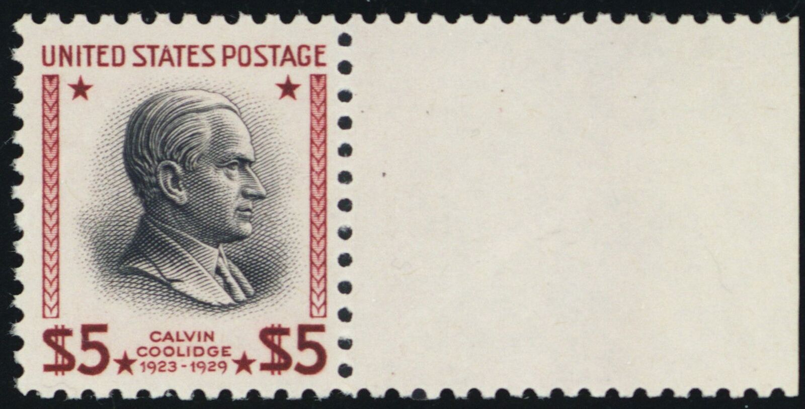 834a, Mint NH XF $5 - Red Brown And Black - VERY RARE! - PFC * Stuart ...