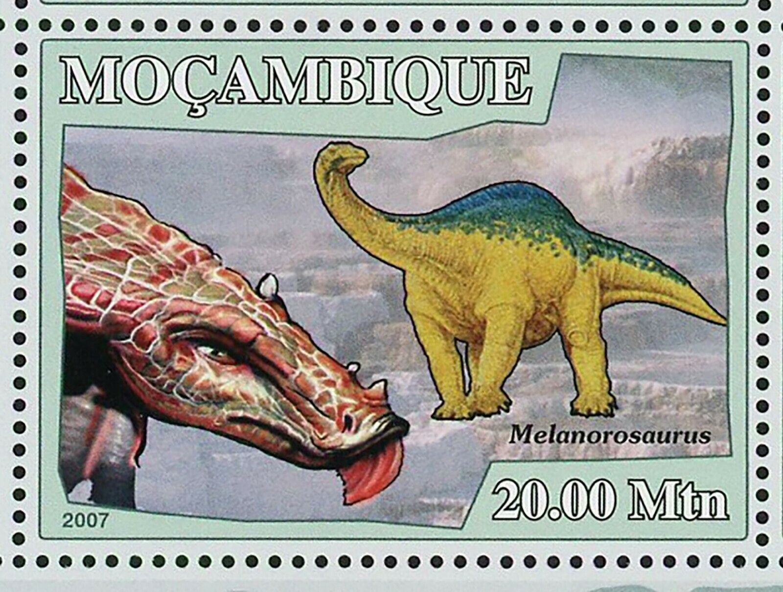 Dinosaurs Stamp Therizinosaurus Melanorosaurus Heterodontosaurus S/S ...