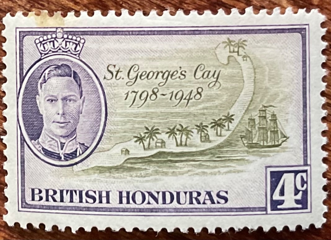 British Honduras #133 *MH* Single Stain St George’s Cay SCV $.25 L37 ...